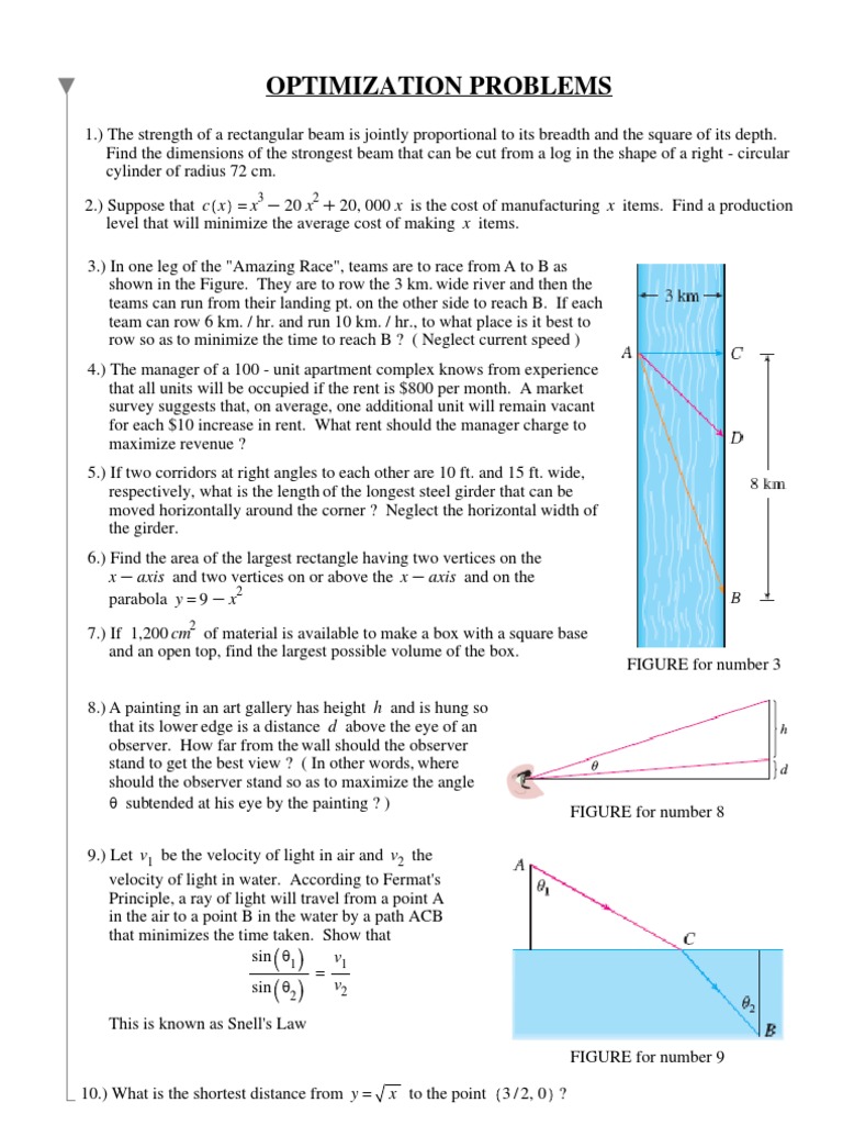 Optimization Problems | PDF | Physics | Applied And Interdisciplinary ...