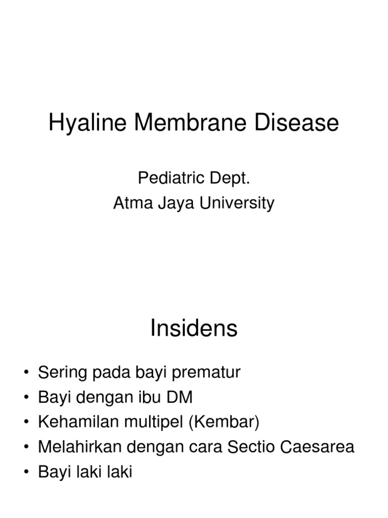 Hyaline Membrane Disease | PDF | Respiration | Pulmonology