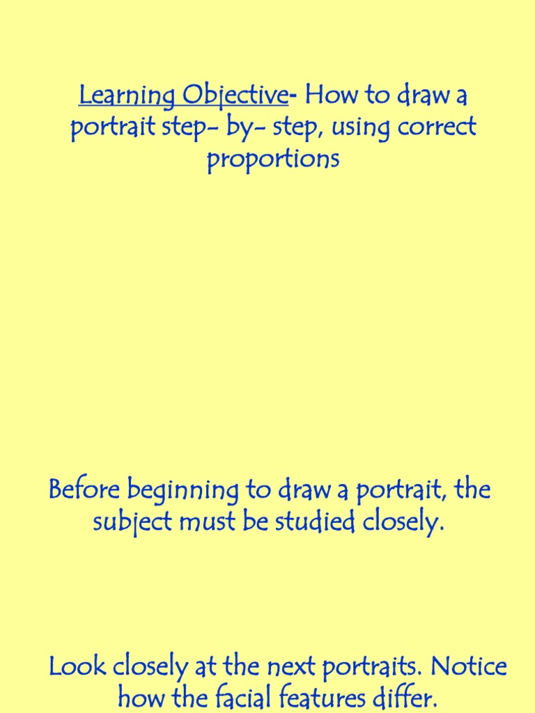 How To Draw A Portait | PDF | Hair | Human Head And Neck