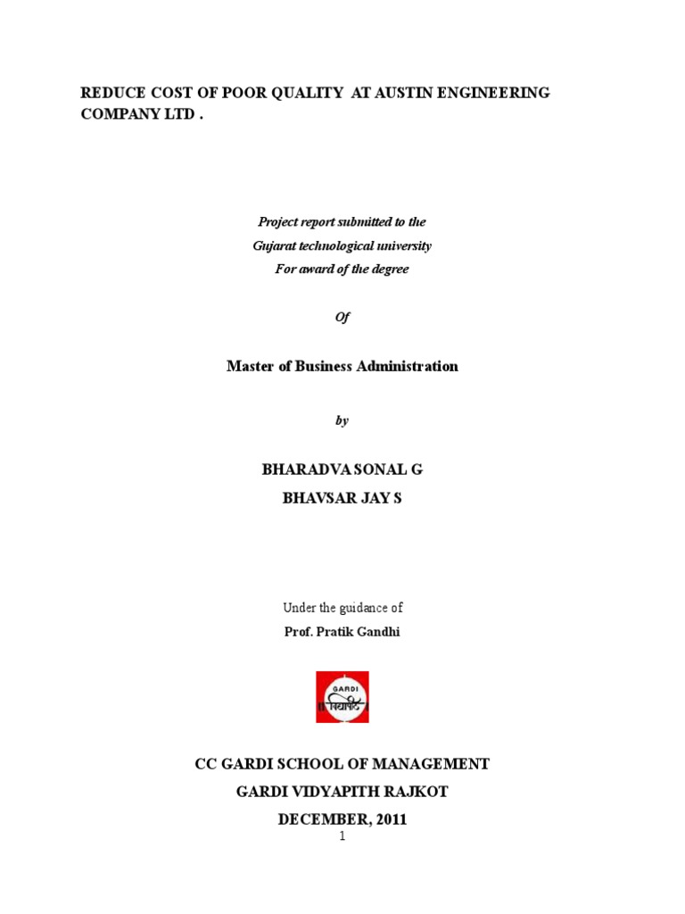 Reducing Costs of Poor Quality through Effective Corrective Actions: A ...