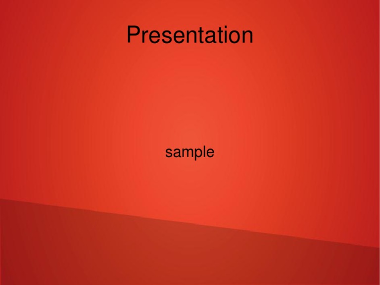Presentation: Sample | PDF