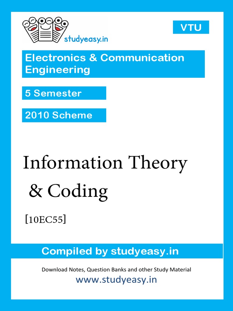 Ece-V Sem-Information Theory & Coding-Unit1,2,3,4,5,6,7,8 | PDF ...