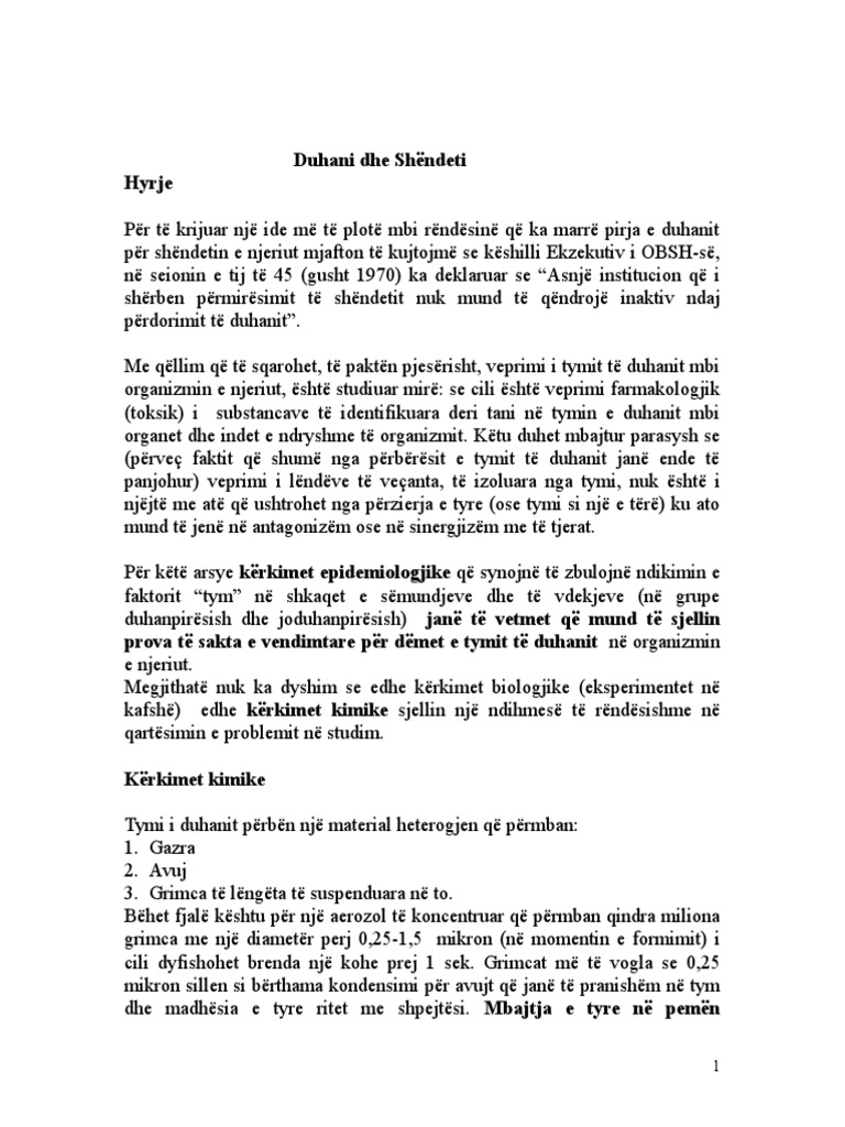 Duhani Dhe Shendet | PDF