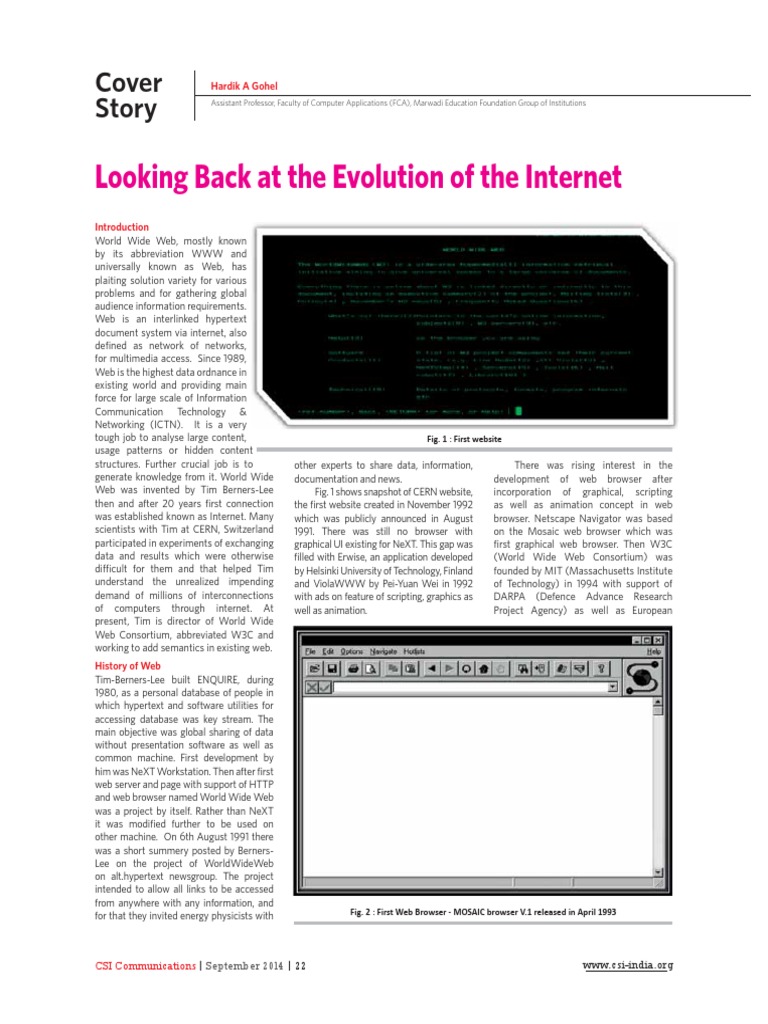 Looking Back at The Evolution of The Internet | PDF | Web Browser ...