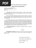 Jurat Sample | PDF | Civil Law (Common Law) | Document