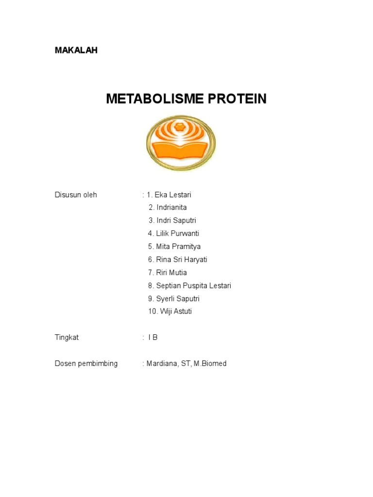 Makalah Metabolisme Protein | PDF