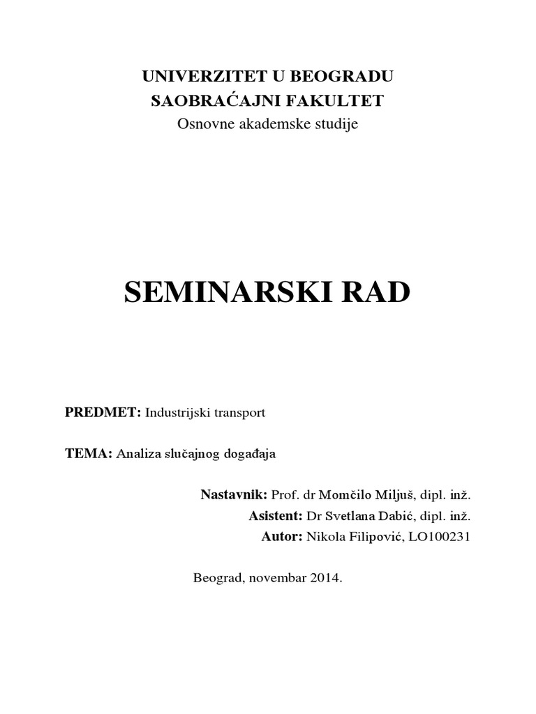 Seminarski Rad 2014 | PDF