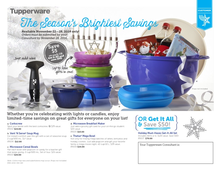 Tupperware Black Friday Deal! | PDF