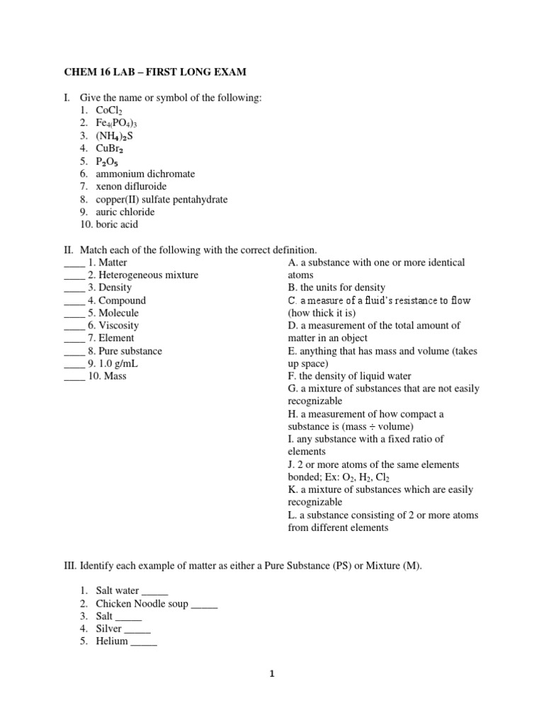 Chemical Reactions and Properties: An Analysis of a General Chemistry ...