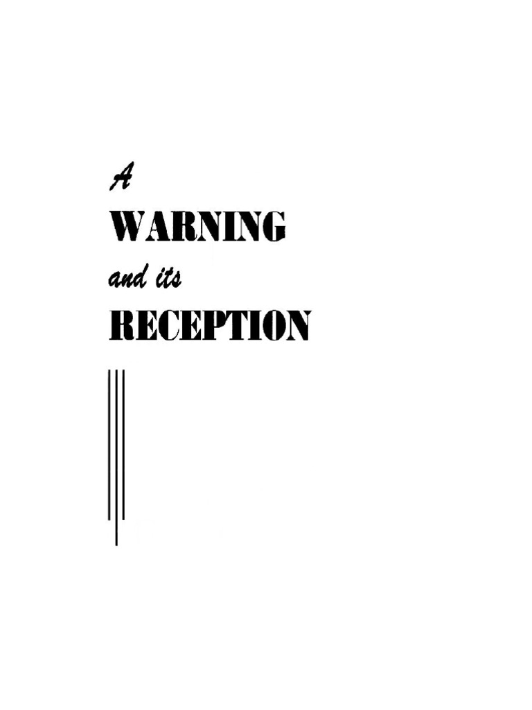 A Warning and Its Reception | Download Free PDF | Seventh Day Adventist ...