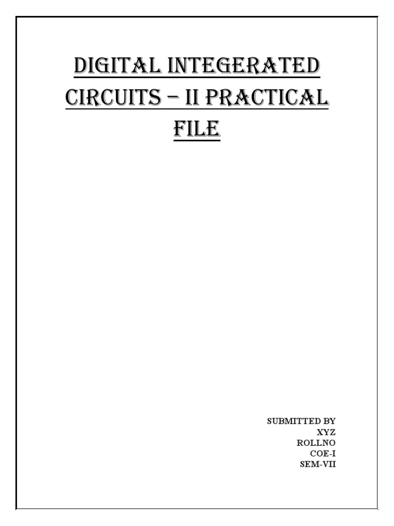Dic File - 7 Sem | PDF | Vhdl | Electronic Circuits
