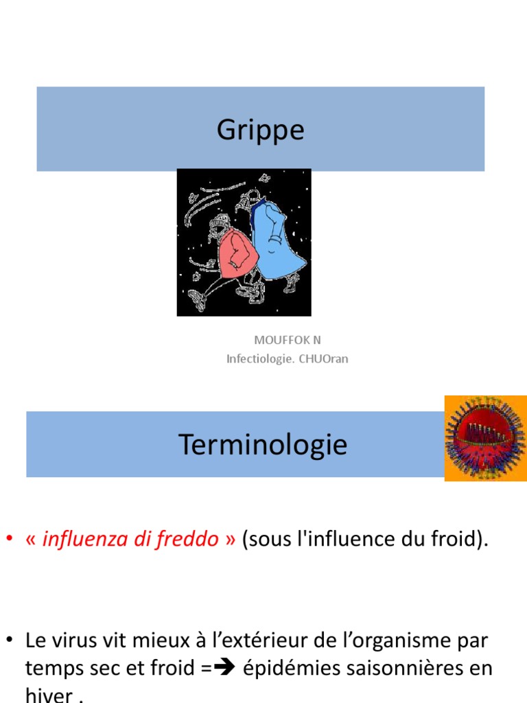 Grippe | PDF | Influenzavirus A sous-type H5N1 | Grippe
