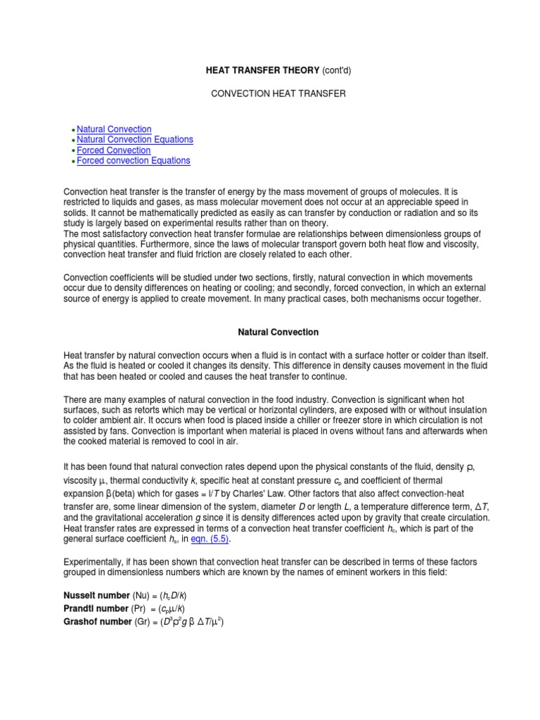 Heat Transfer Theory | PDF | Heat Transfer | Convection