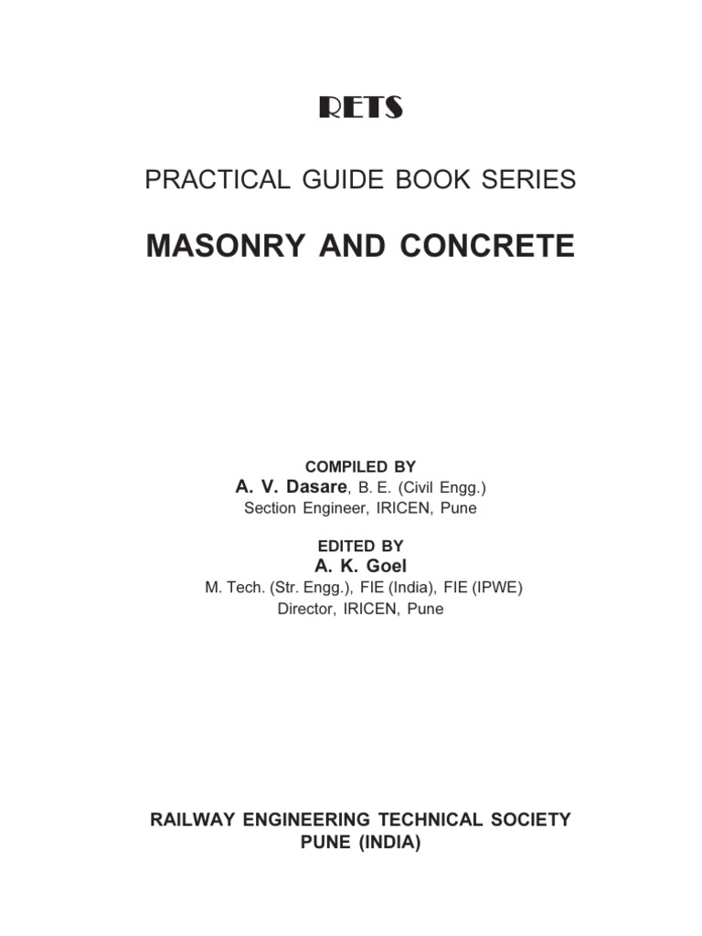 Masonry and Concrete: Practical Guide Book Series | PDF | Brick | Concrete