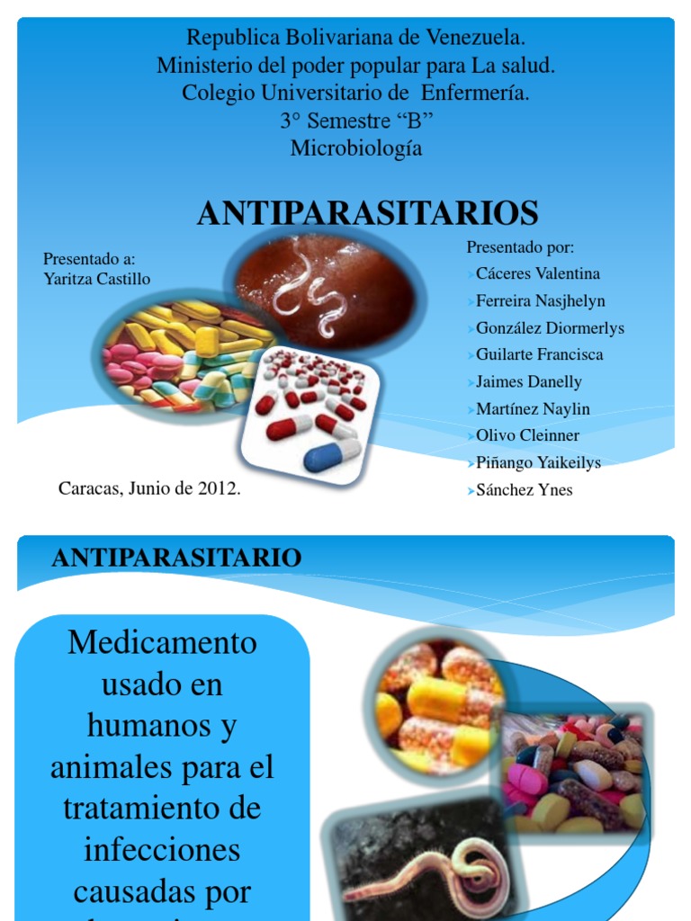 Antiparasitarios 13 | PDF | Medicina | Especialidades Medicas