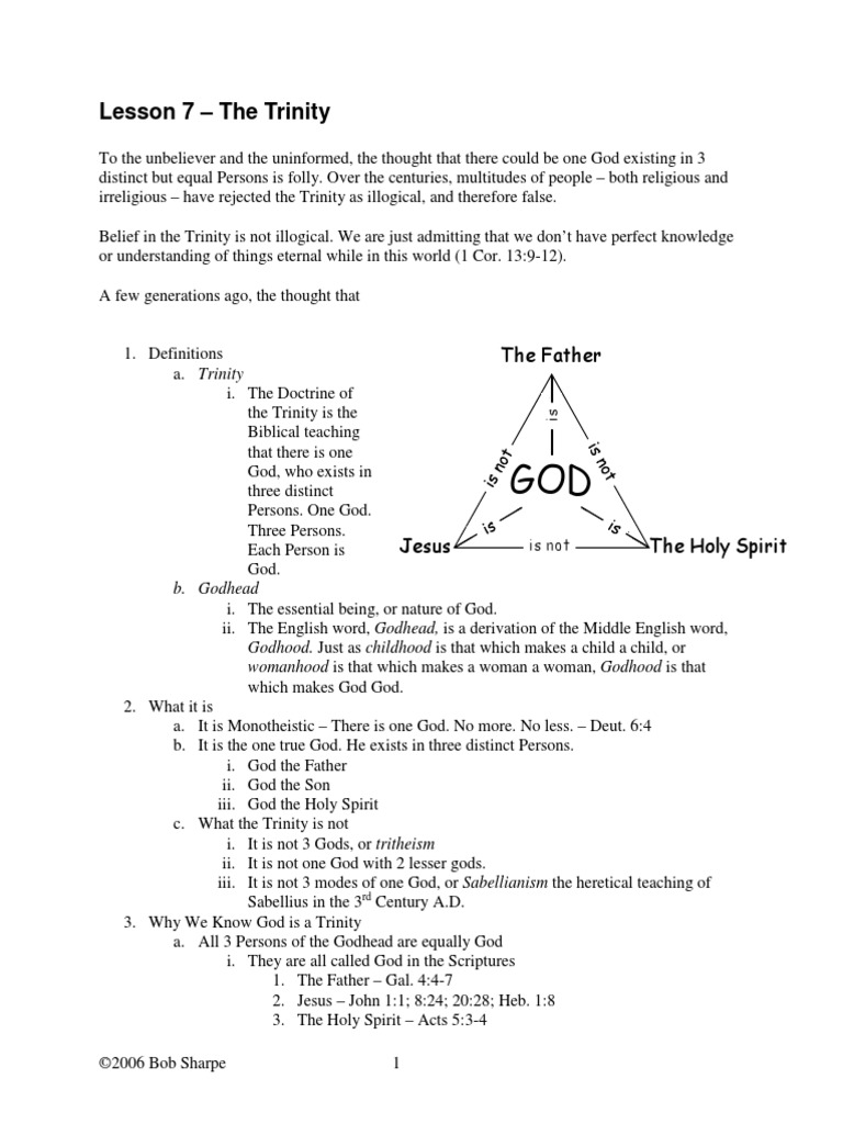 The Trinity | PDF | Trinity | God In Mormonism