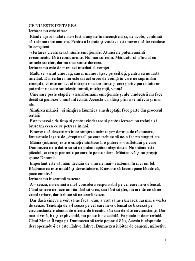 Ce Nu Este Iertarea | PDF