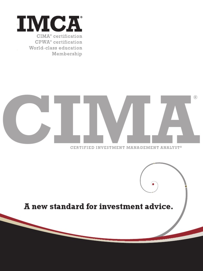 CIMA Program Brochure | PDF | Professional Certification | Investing