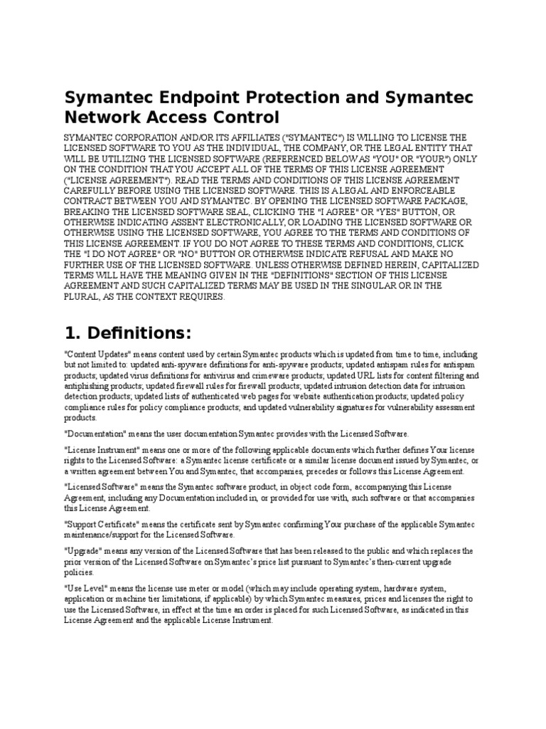 Symantec Endpoint Protection and Symantec Network Access Control | PDF ...