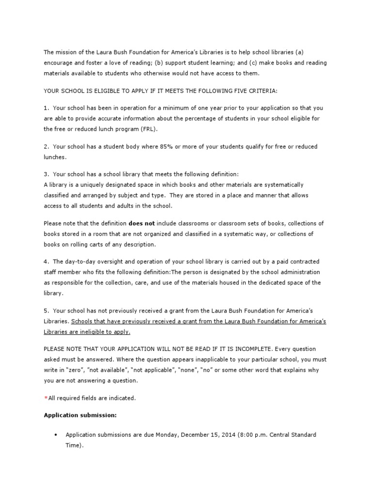 LBF Application | PDF | School Library | Libraries