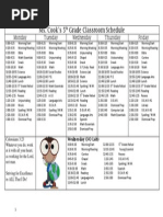 1st Grade Daily Schedule | PDF