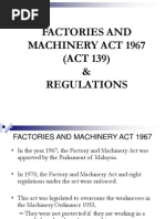Factories and Machinery Act 1967 (FMA 1967) | PDF | Inspector | Safety