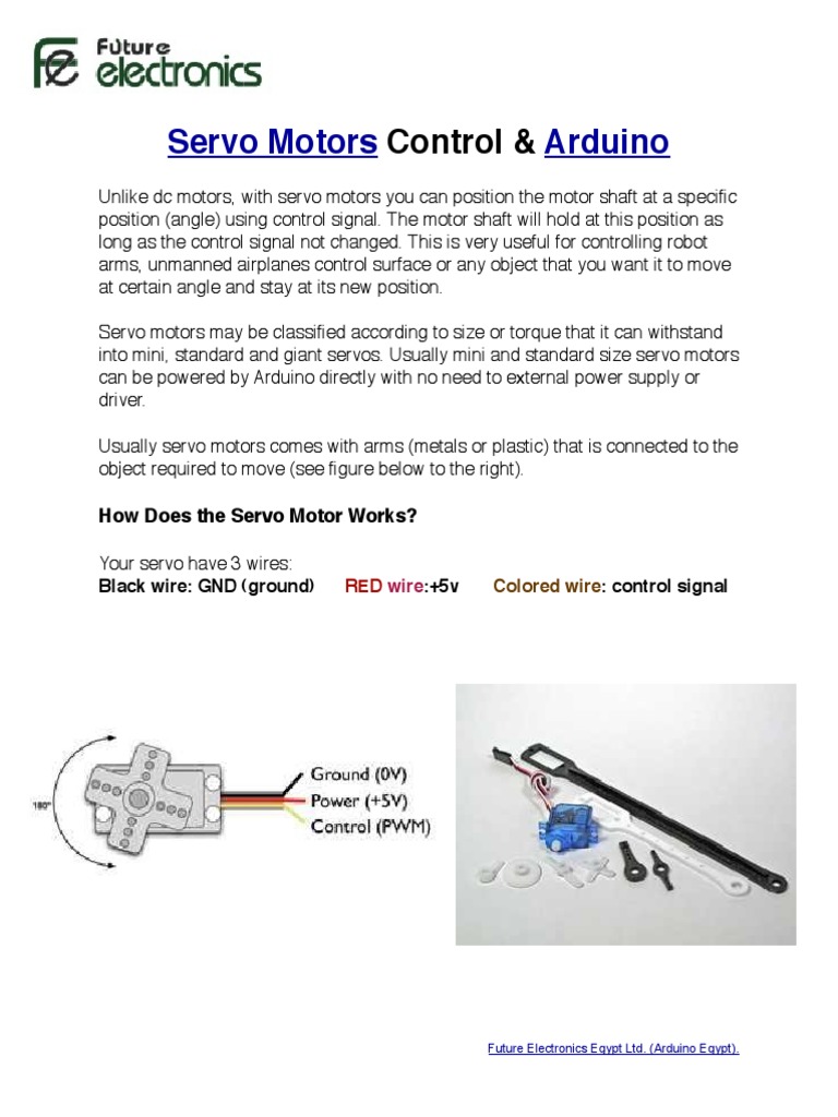 Introduction To Servo Motors & Arduino PDF | PDF | Electrical Engineering | Electromagnetism