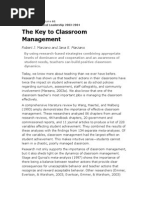 The Key To Classroom Management | PDF | Classroom Management | Teachers