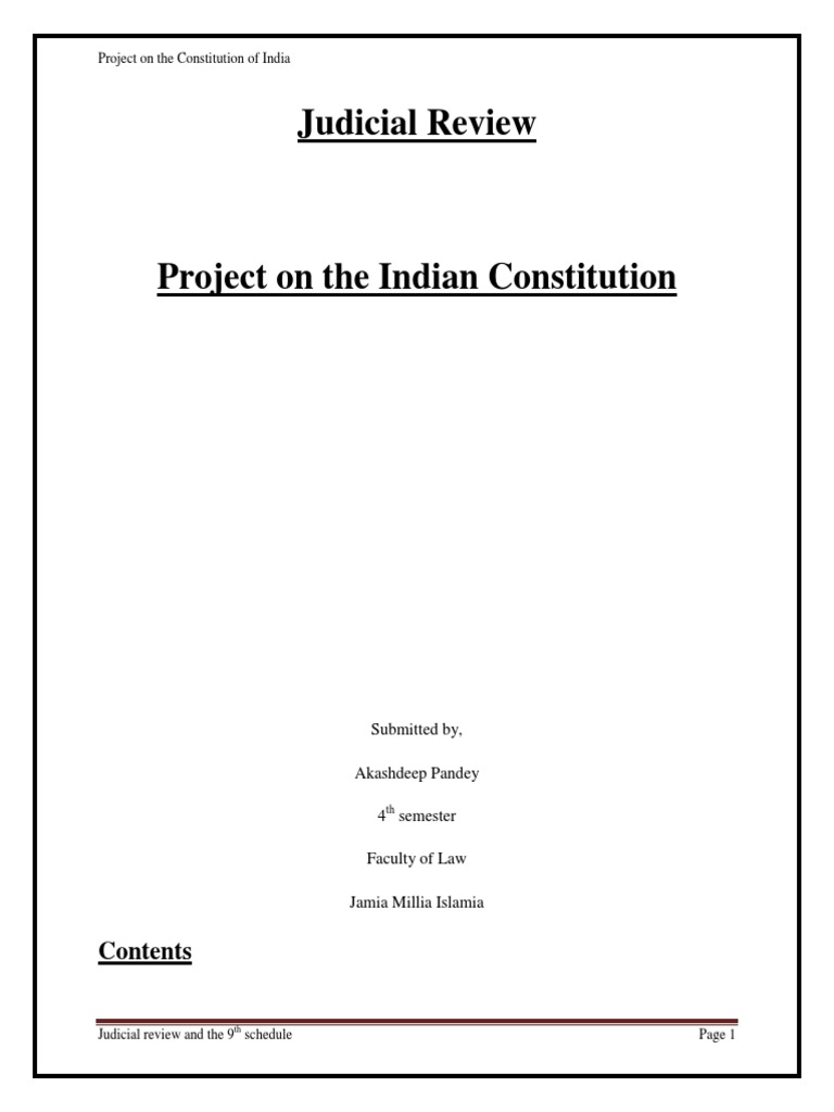 Judicial Review and Schedule 9 | PDF | United States Constitution ...