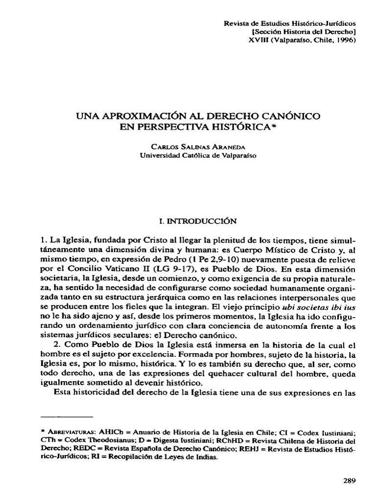 Derecho Canónico | PDF | Iglesia Católica | imperio Romano