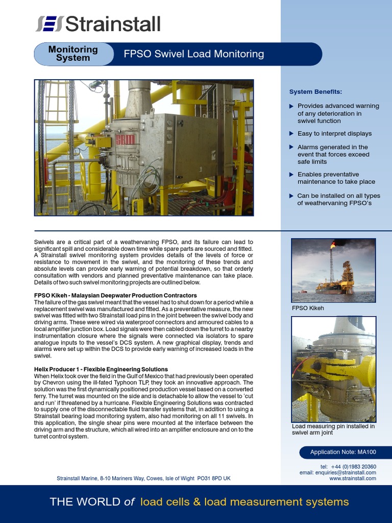 FPSO Swivel Load Monitoring | Electrical Connector | Electrical Engineering