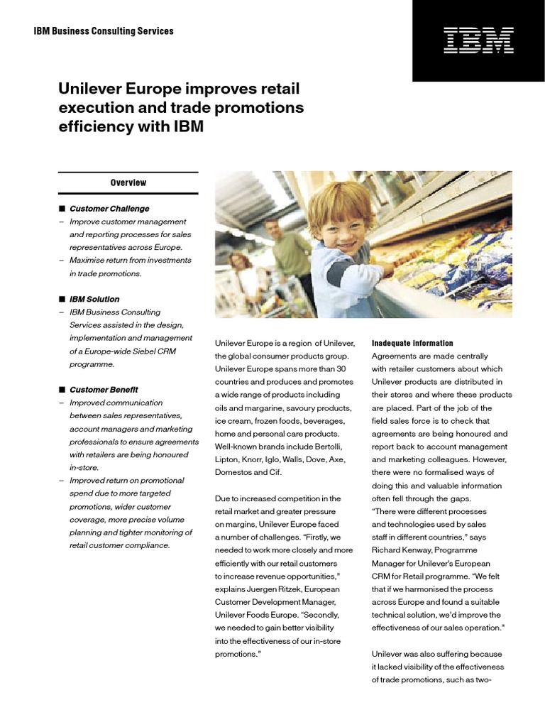Unilever Improve Retailers | PDF | Unilever | Customer Relationship ...