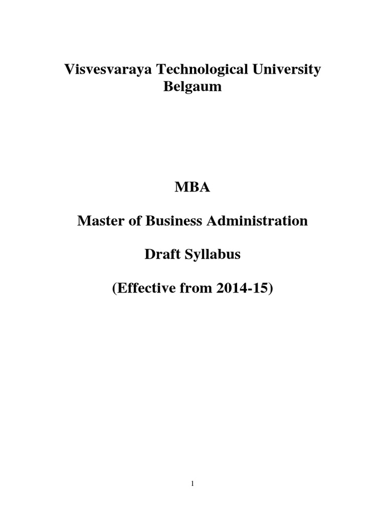 VTU Syllabus MBA 2014-2015 | PDF | Corporate Social Responsibility ...