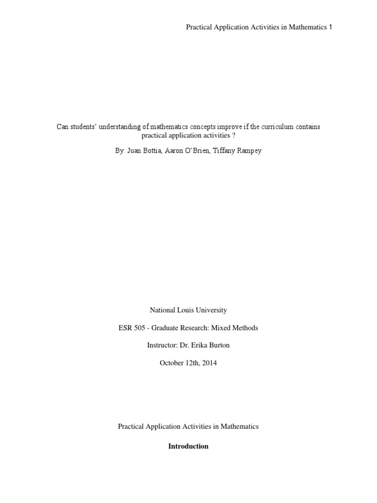 Enhancing Math Learning Through Practical Activities | PDF | Teaching ...