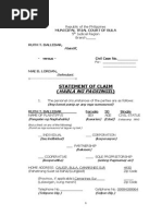 Form 1-SCC - Statement of Claim | PDF | Separation Of Powers | Virtue