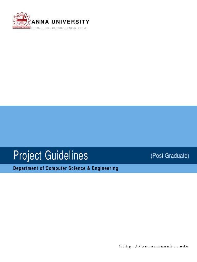 Project Guidelines: Anna University | PDF | Thesis | Postgraduate Education