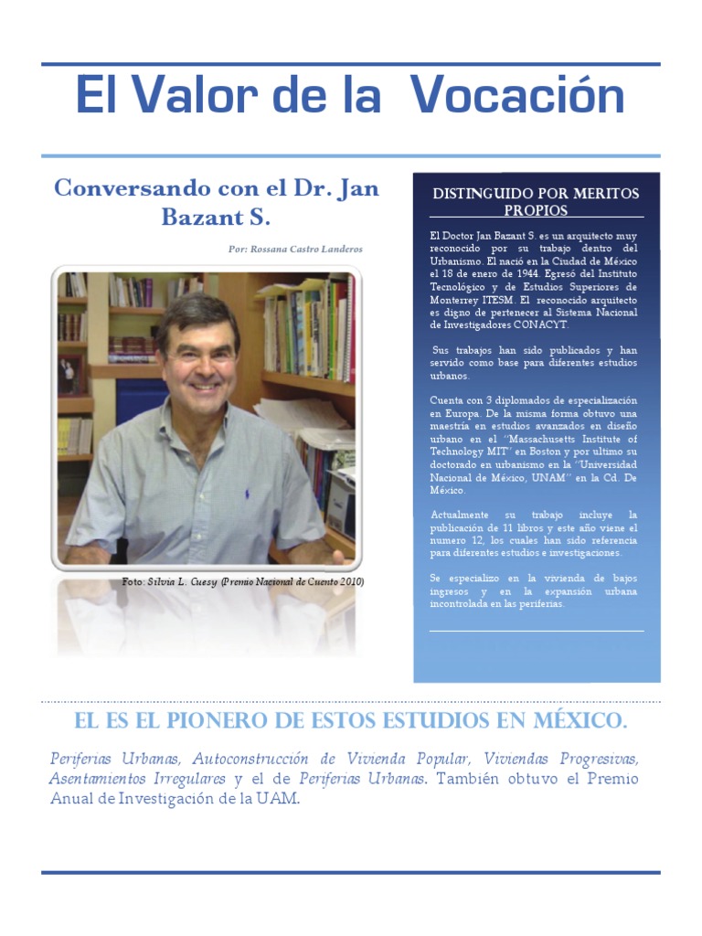 Interview Jan Bazant | PDF | Ciudad de México | Ciudad