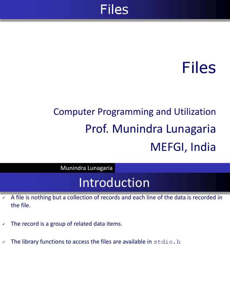 Chapter 14 Files | PDF | Computer File | Operating System Technology