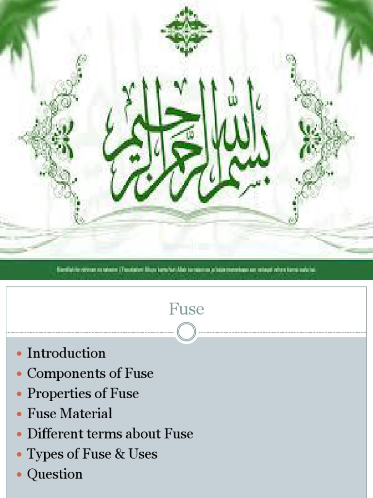 Fuse | PDF | Fuse (Electrical) | Equipment