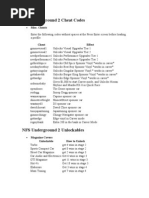 NFS Most Wanted Cheat Codes & Tips | PDF | Car | Land Vehicles