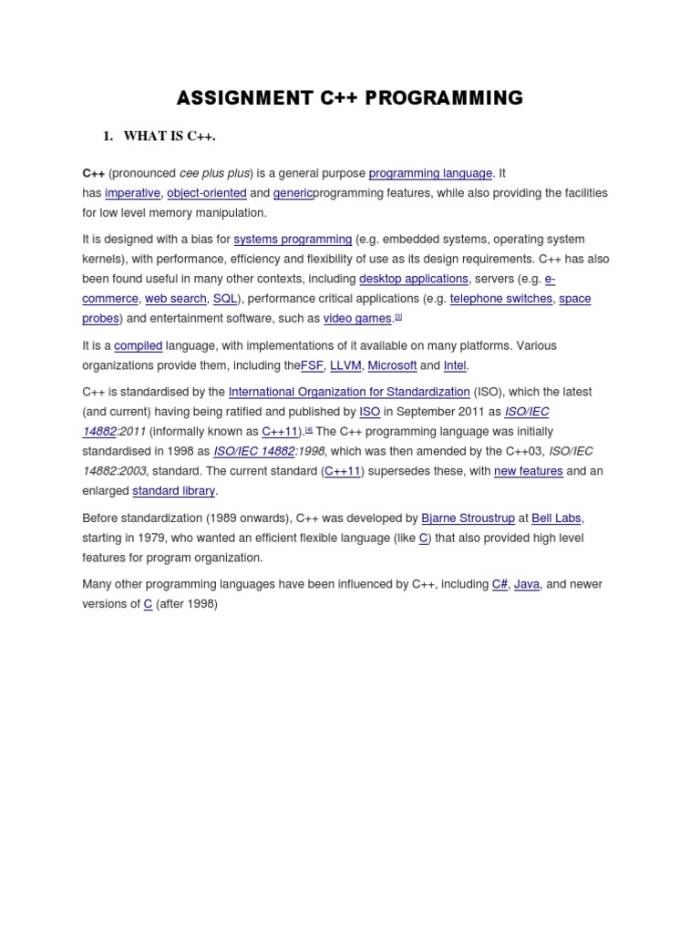 Assignment Programming C Pdf C C Programming Language