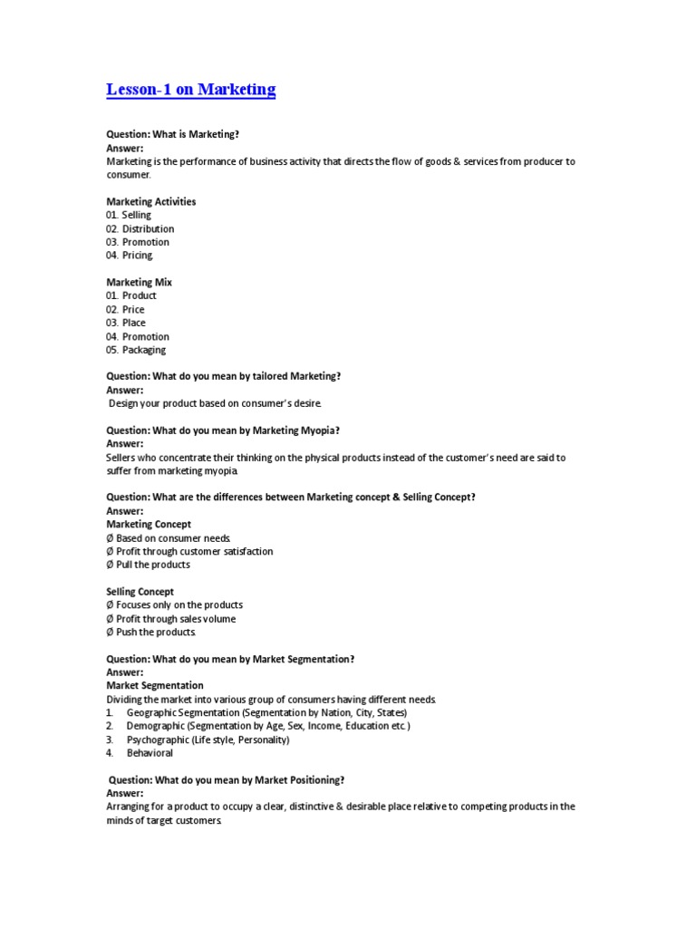 Marketing PDF | Download Free PDF | Market Segmentation | Marketing