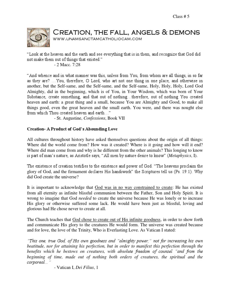 Creation and Fall | PDF | Original Sin | Angel