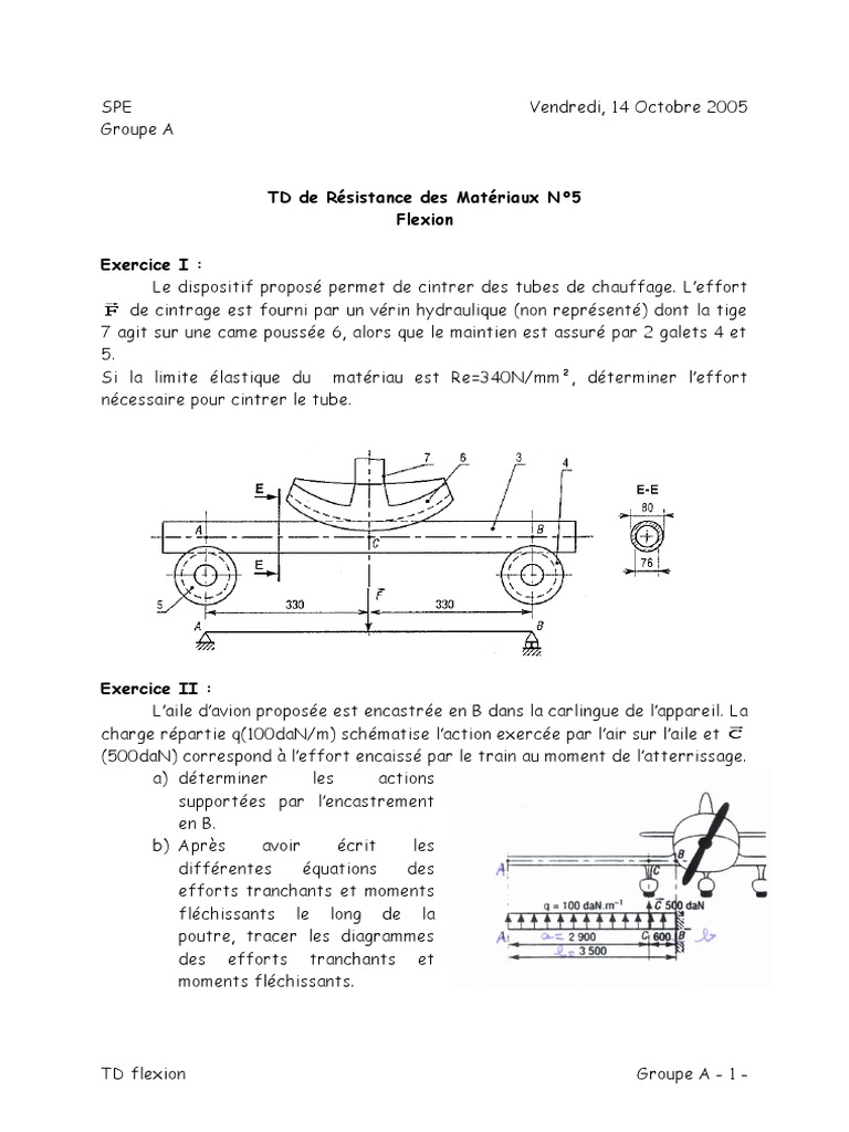 TD Flexion Groupe A | PDF | Sciences et mathématiques