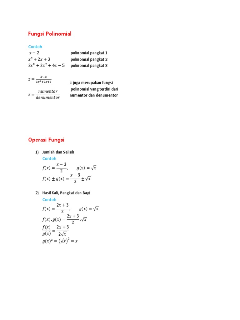 Fungsi Polinomial | PDF