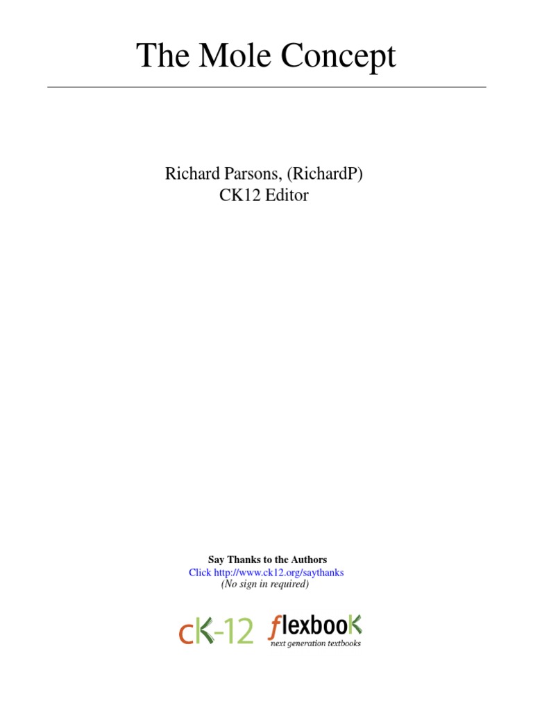 CH 12 The-Mole-Concept PDF | PDF