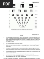 Tumbling e Chart PDF | PDF | Visual Acuity | Visual Impairment