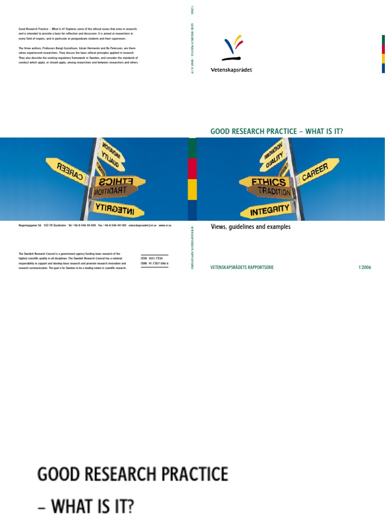 Good Research Practice-What Is It | PDF | Science | Integrity