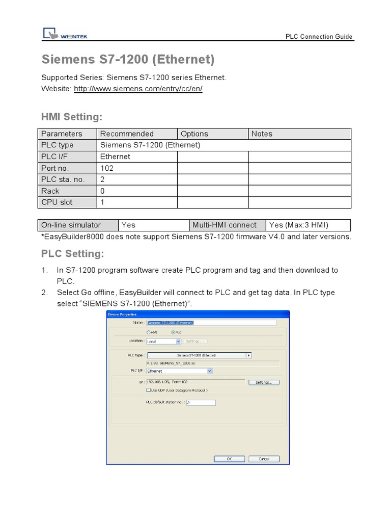 Siemens S7 1200 Ethernet PDF | PDF | Binary Coded Decimal | Integer (Computer Science)