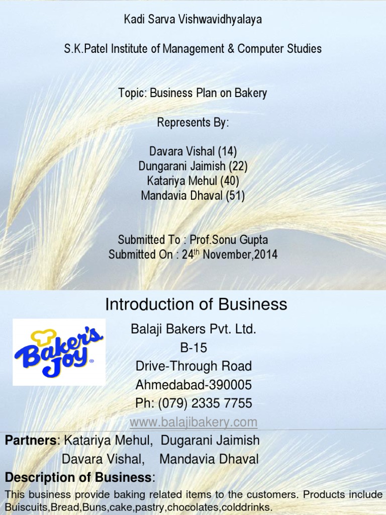 Business Plan of Bakery | PDF | Bakery | Equity (Finance)